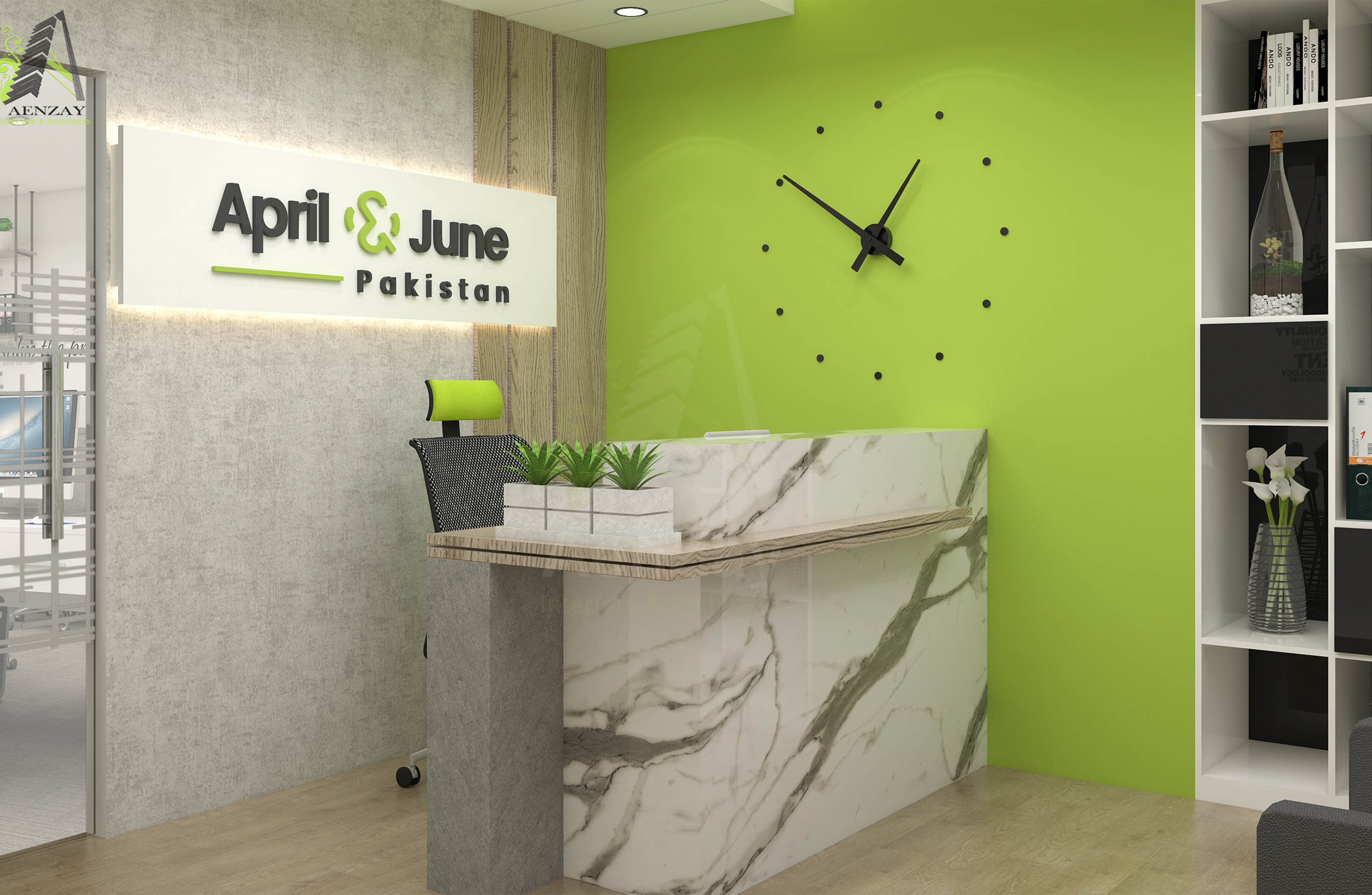 April and June Office Interior Design Lahore 1700 Sft | AenZay