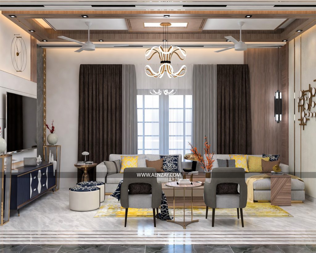 Interior design Projects of Shahbaz Okara by AenZay Interiors